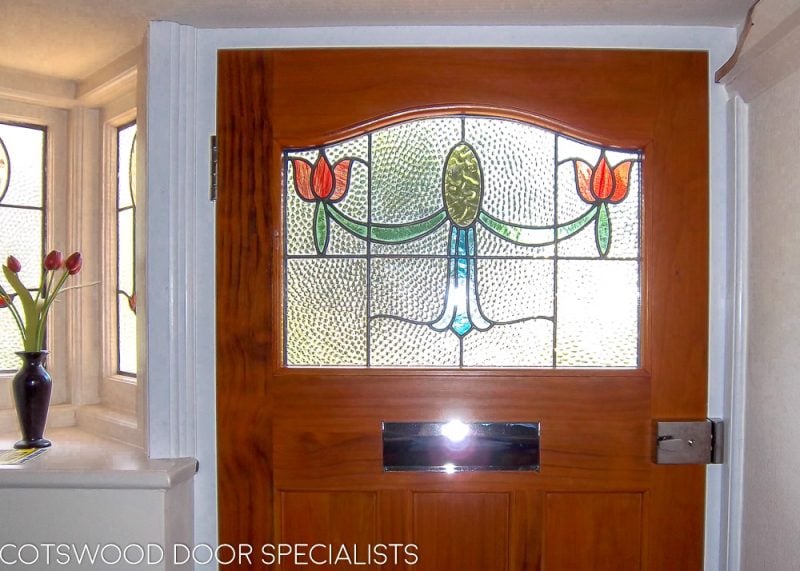 1920s front door with leadlight glass