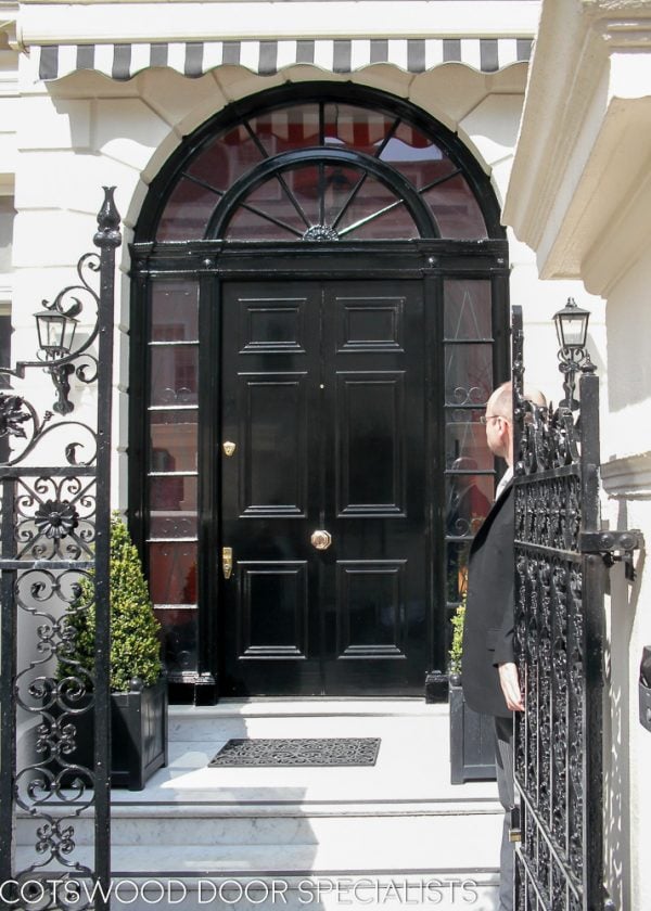Wide Georgian front door and fanlight frame - Cotswood Doors London