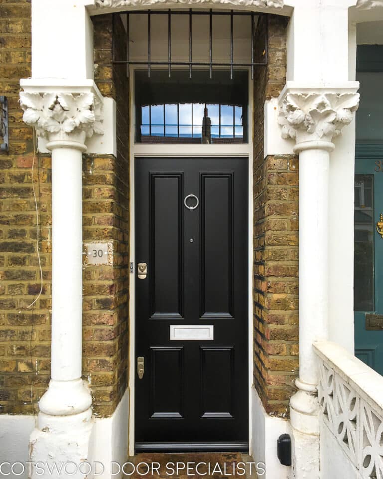 Black Victorian front door - Cotswood Doors London