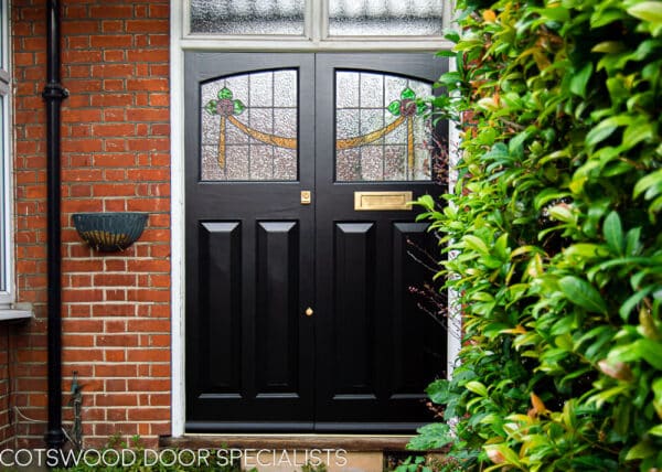 Black 1930s front doors - Cotswood Doors London
