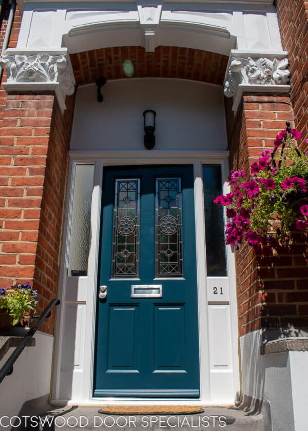 Blue Victorian front door - Cotswood Doors London