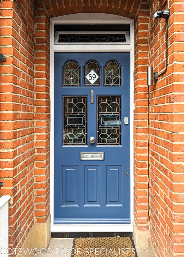 Brilliant blue Edwardian Door - Cotswood Doors London