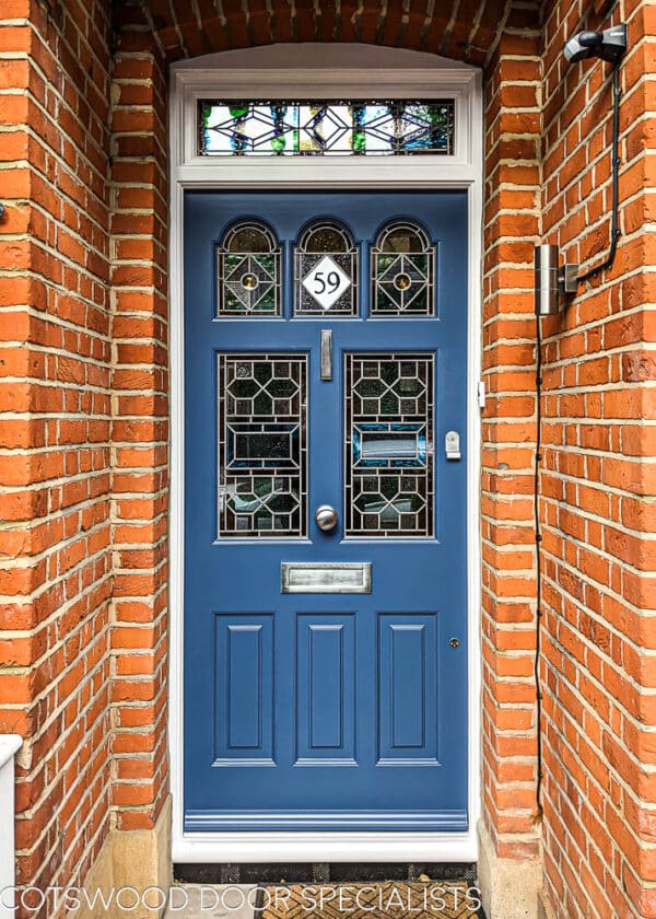 Brilliant blue Edwardian Door - Cotswood Doors London