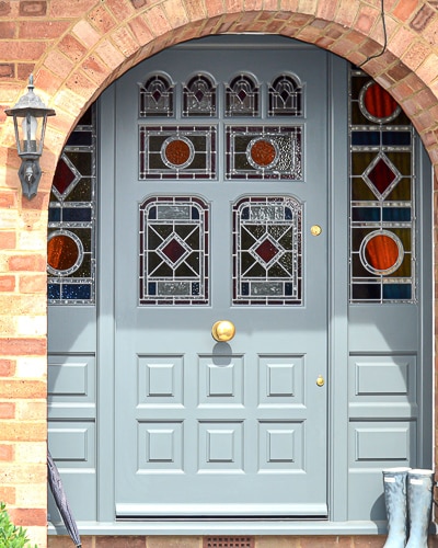 Vibrant stained glass Victorian door - Cotswood Doors London