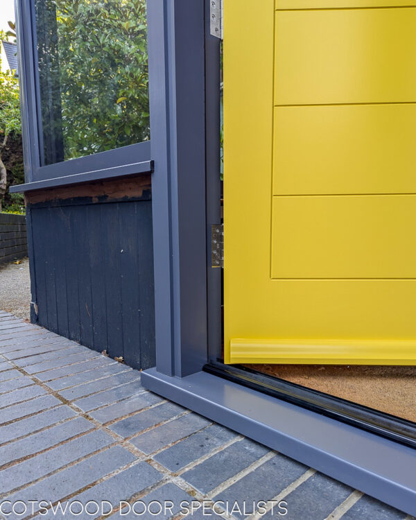 Yellow contemporary front door - Cotswood Doors London