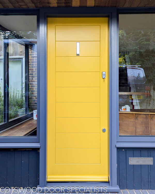 Yellow contemporary front door - Cotswood Doors London