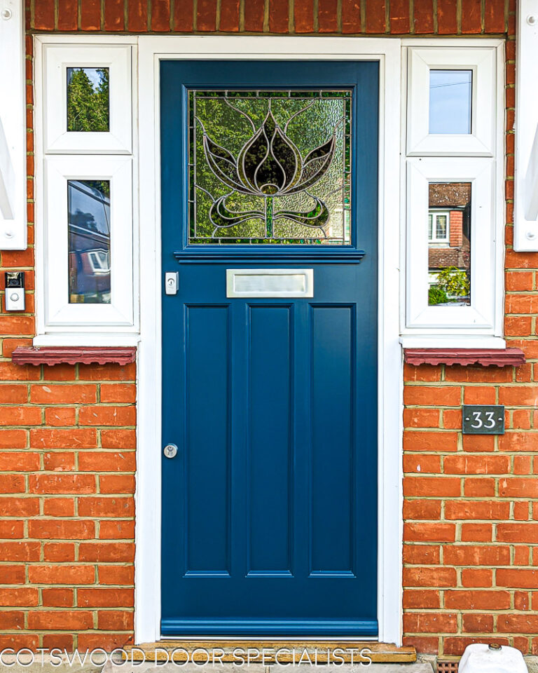 Deep blue 1930's front door - Cotswood Doors London