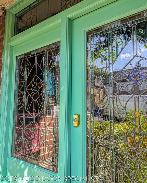 Turquoise green front door - Cotswood Doors London
